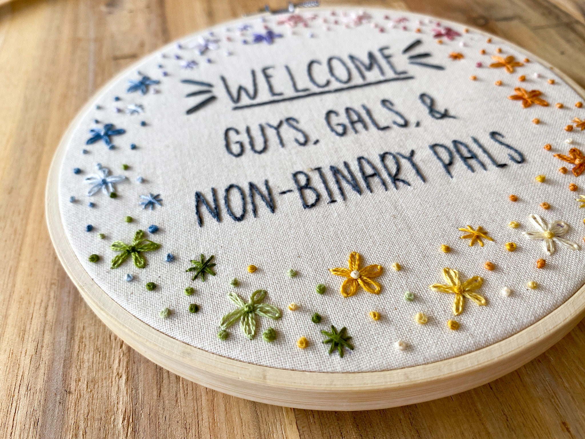 Embroidery PDF Pattern Welcome Pals Rainbow Embroidery | Etsy