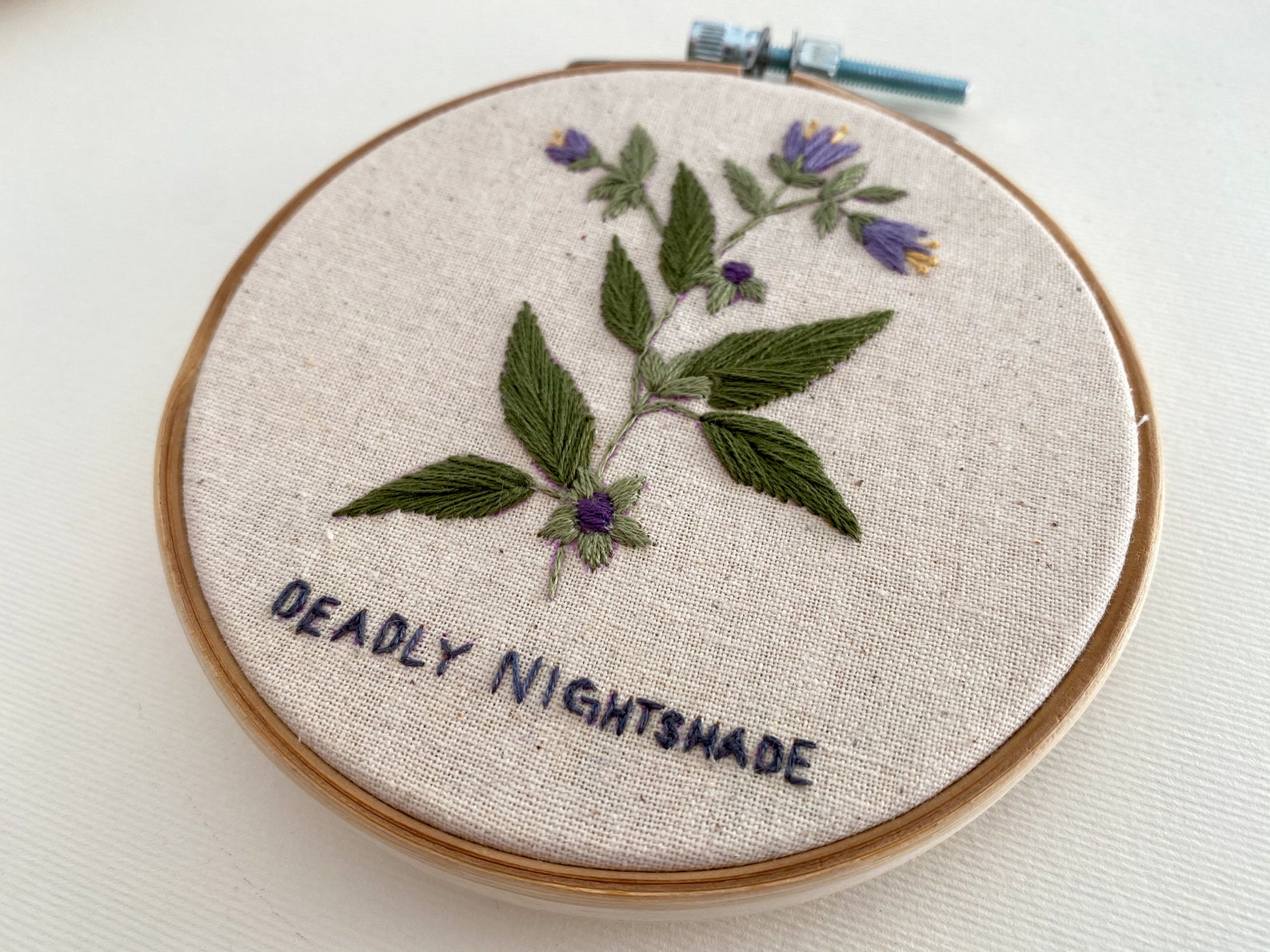 Deadly Nightshade Hand Embroidery PDF Pattern Poisonous - Etsy