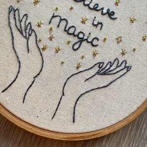Embroidery PDF Pattern, Believe in Magic, Beginner Embroidery Pattern ...