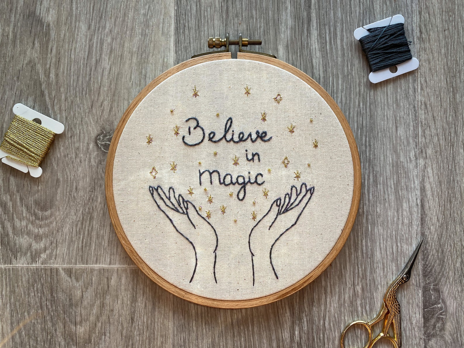 Embroidery PDF Pattern Believe in Magic Beginner Embroidery | Etsy