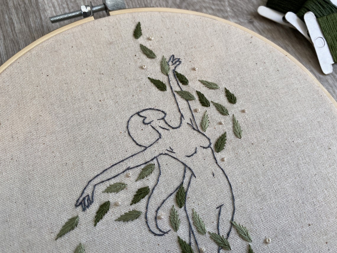 Embroidery PDF Pattern Botanical Goddess Beginner Hand - Etsy