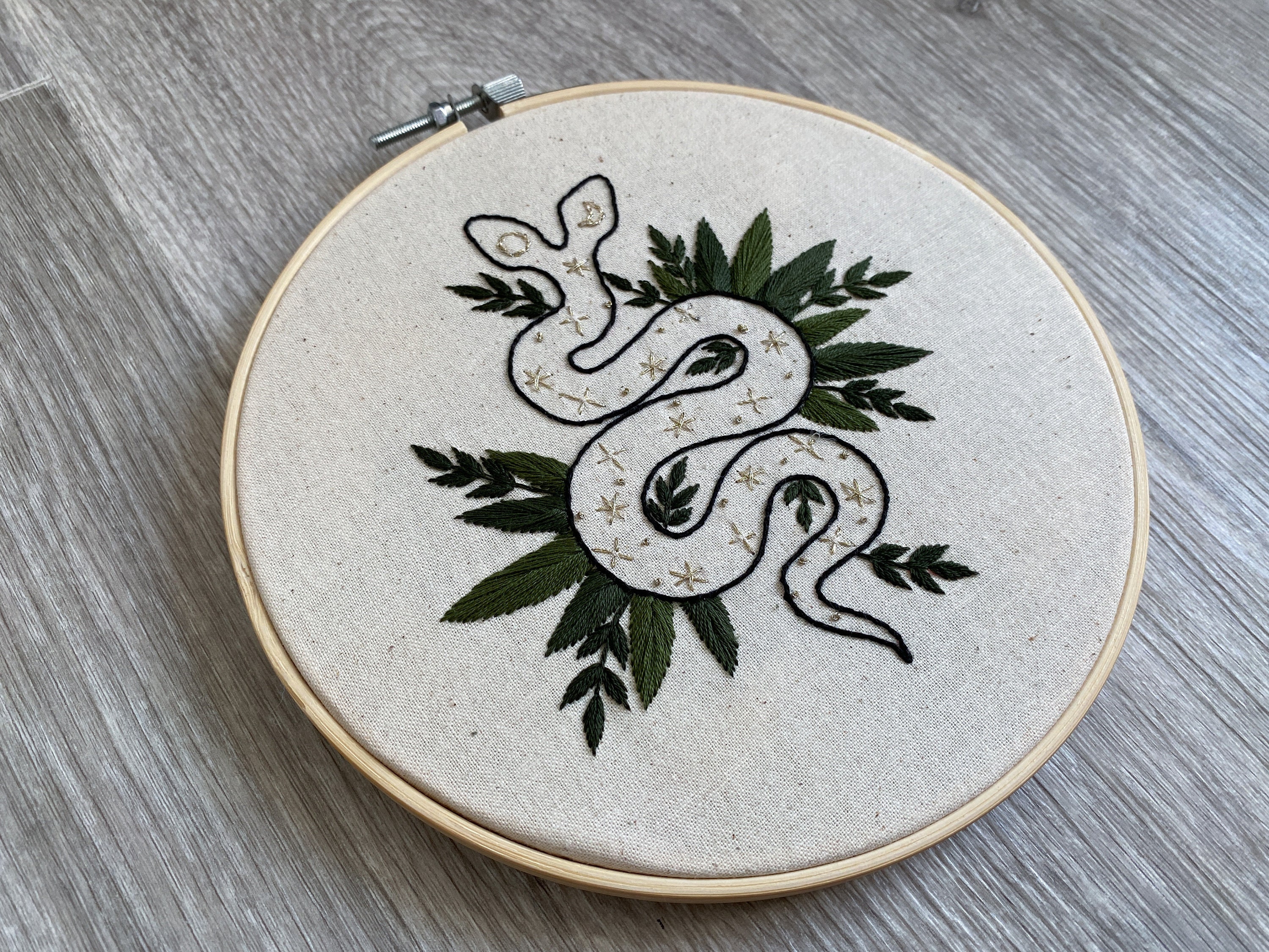 Embroidery PDF Pattern Two Headed Snake Hand Embroidery - Etsy Norway