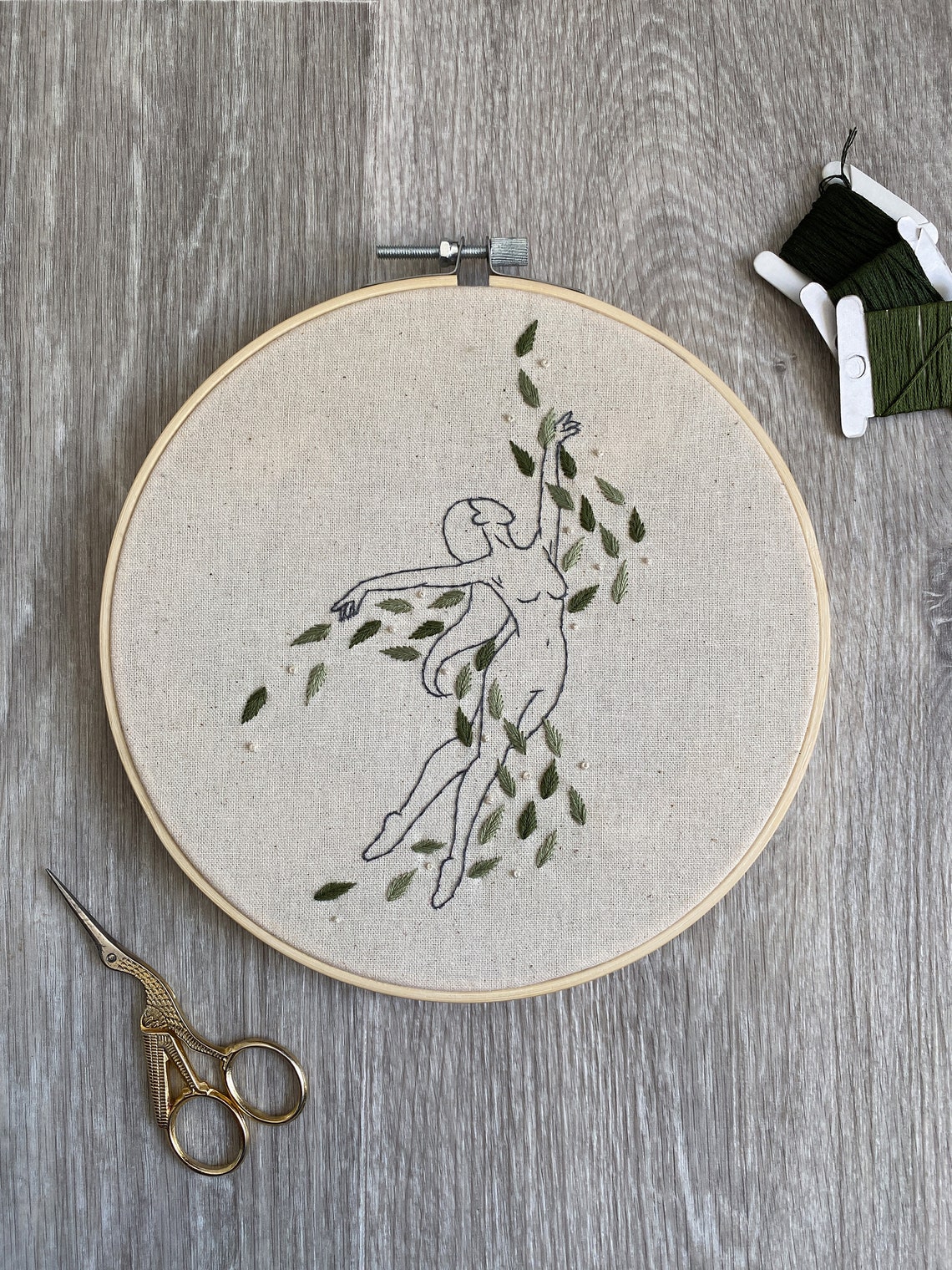 Embroidery PDF Pattern Botanical Goddess Beginner Hand - Etsy