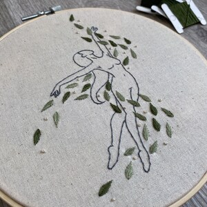Embroidery PDF Pattern Botanical Goddess, Beginner Hand Embroidery ...