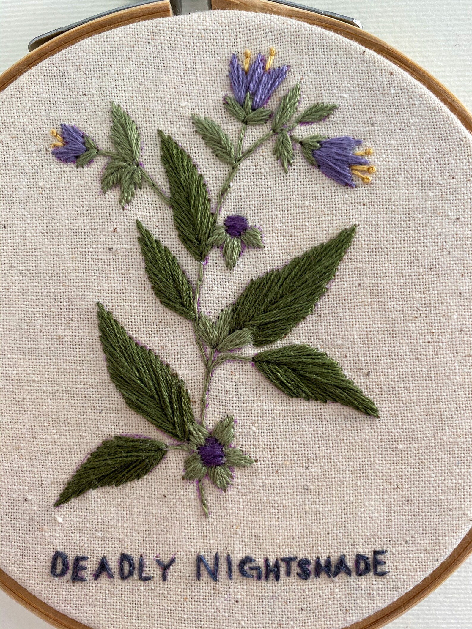 Deadly Nightshade Hand Embroidery PDF Pattern Poisonous - Etsy
