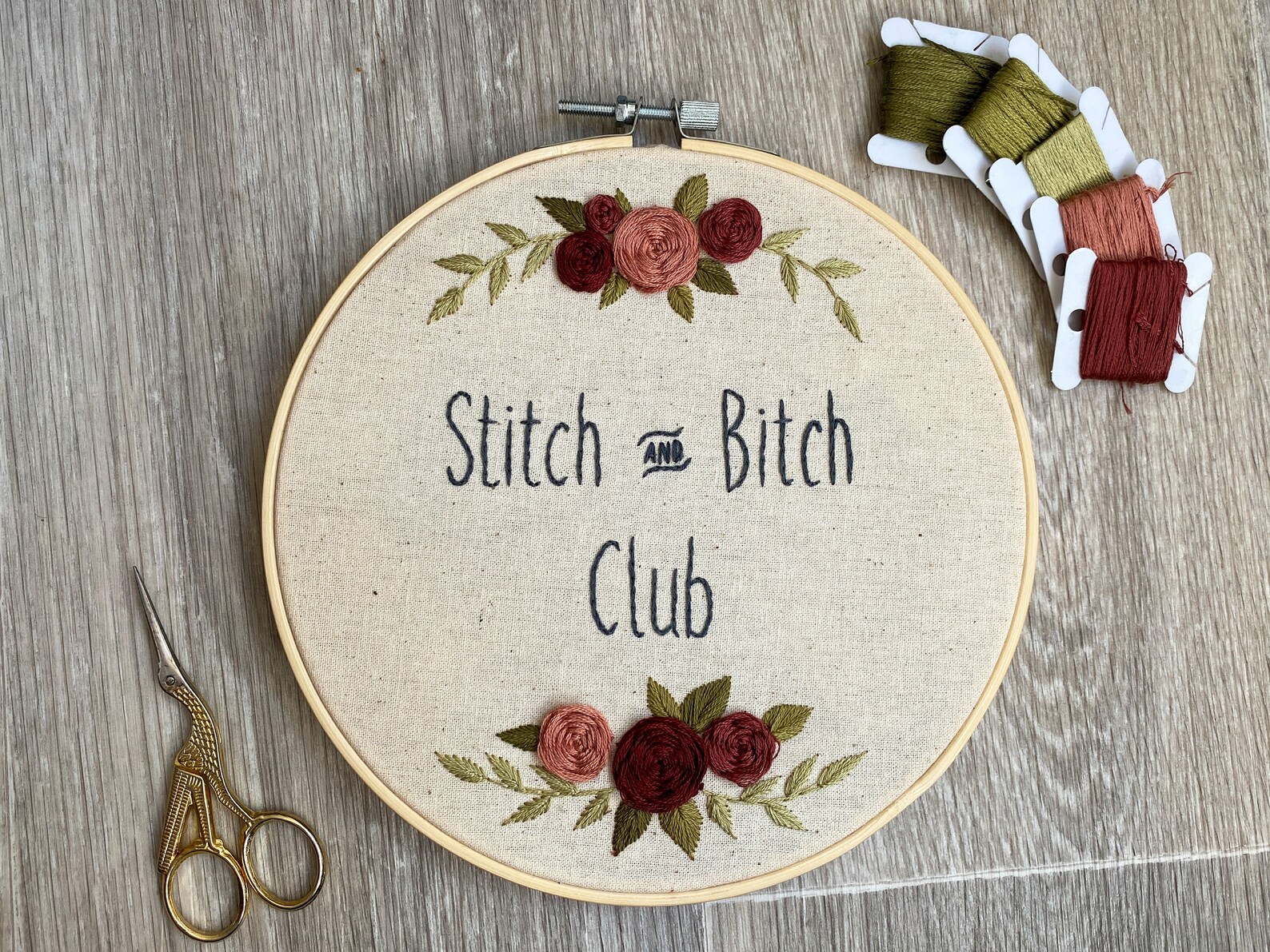 Embroidery PDF Pattern Stitch and Bitch Club Funny | Etsy