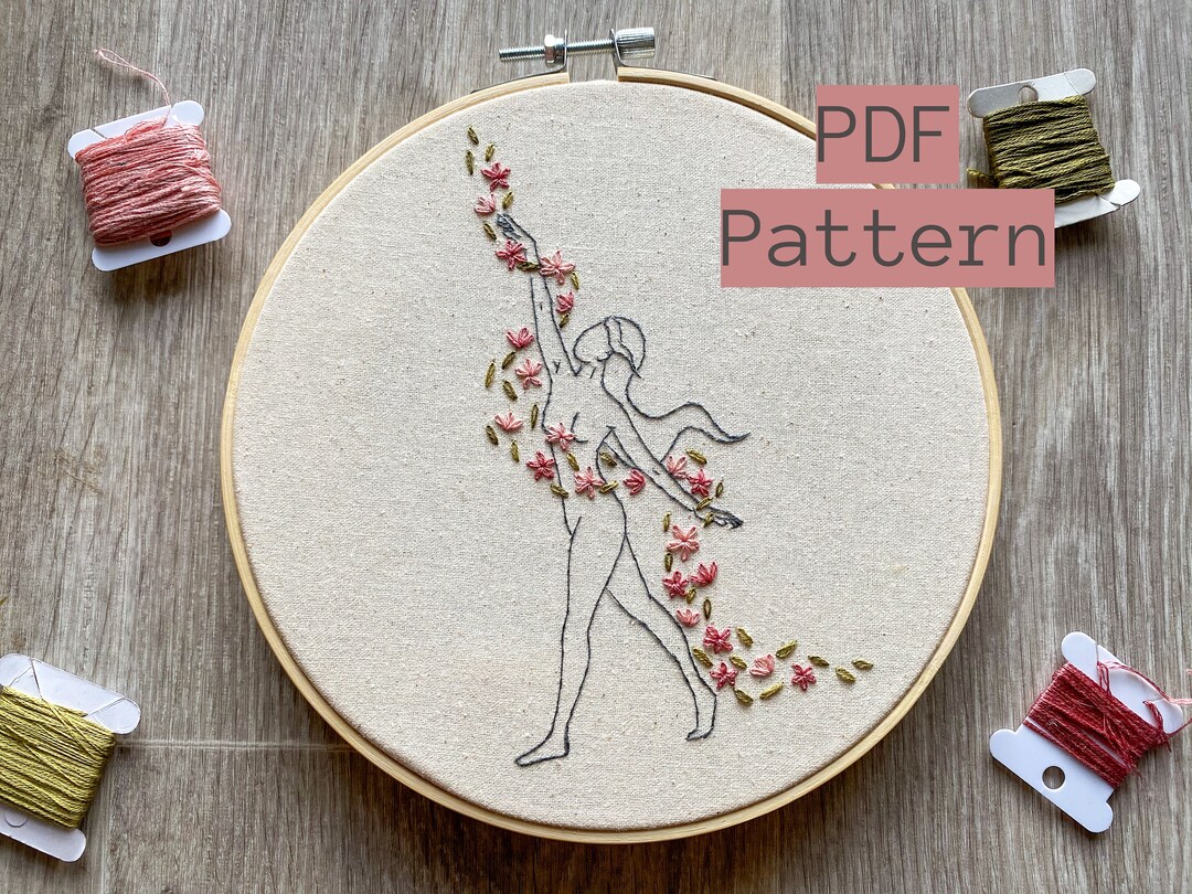 Flower Goddess Embroidery Pattern (PDF Pattern) - Etsy