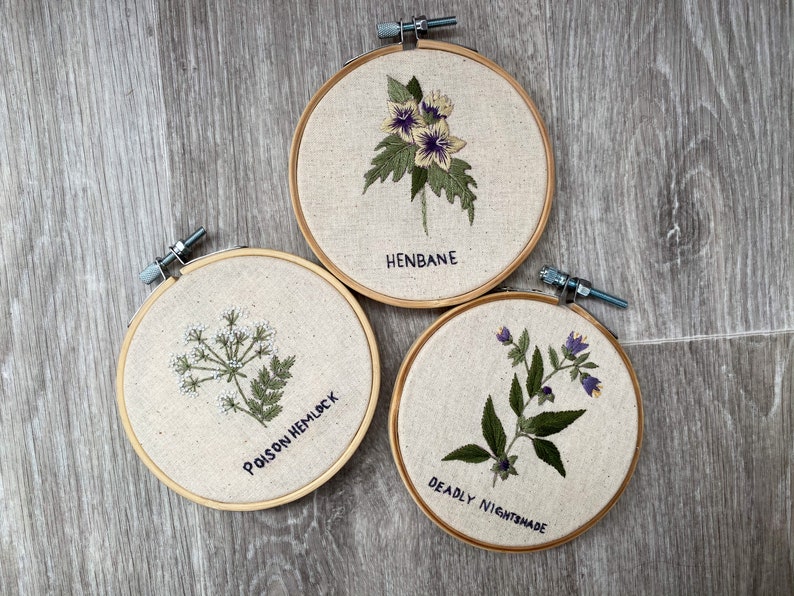 Deadly Nightshade Hand Embroidery PDF Pattern Poisonous - Etsy