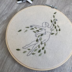 Embroidery PDF Pattern Botanical Goddess, Beginner Hand Embroidery ...