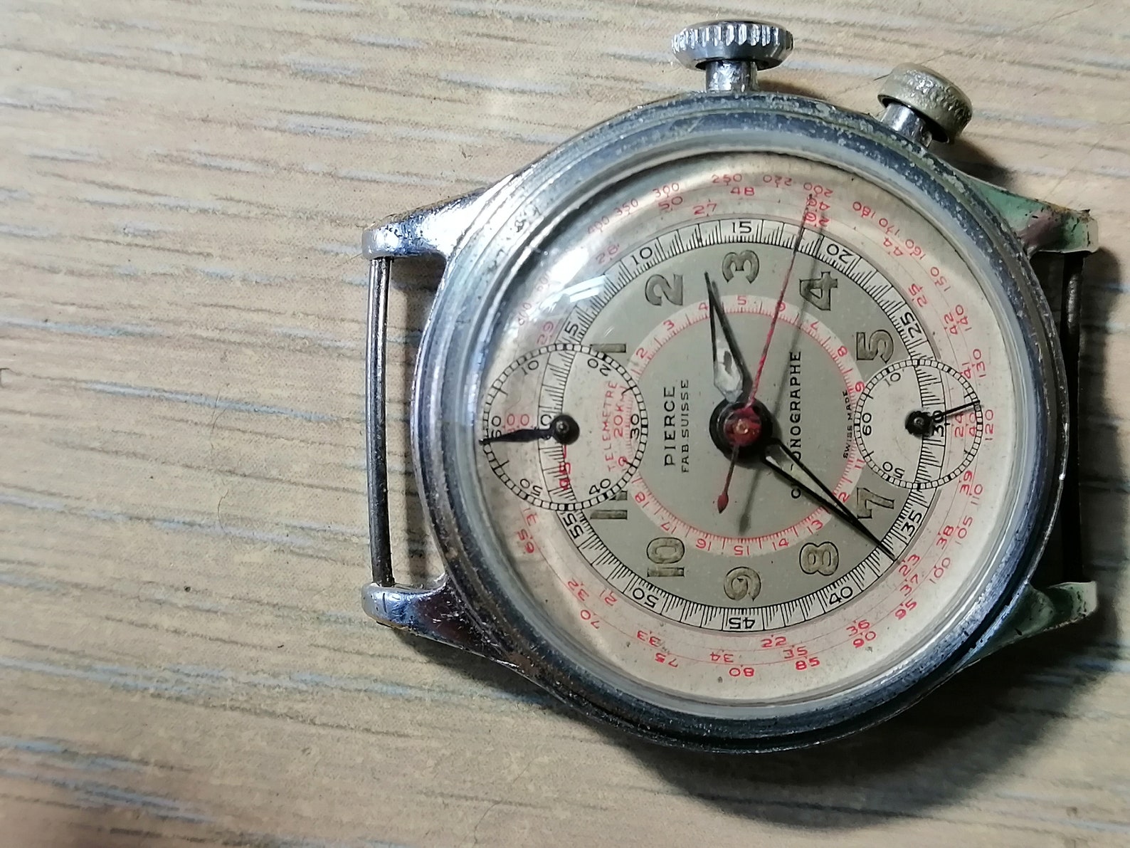 1940s. PIERCE Chronograph Military Watch Cal 134. Working, Georgeous ...