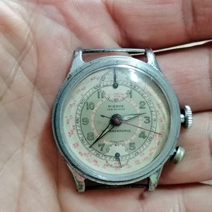 1940s. PIERCE Chronograph Military Watch Cal 134. Working, Georgeous ...