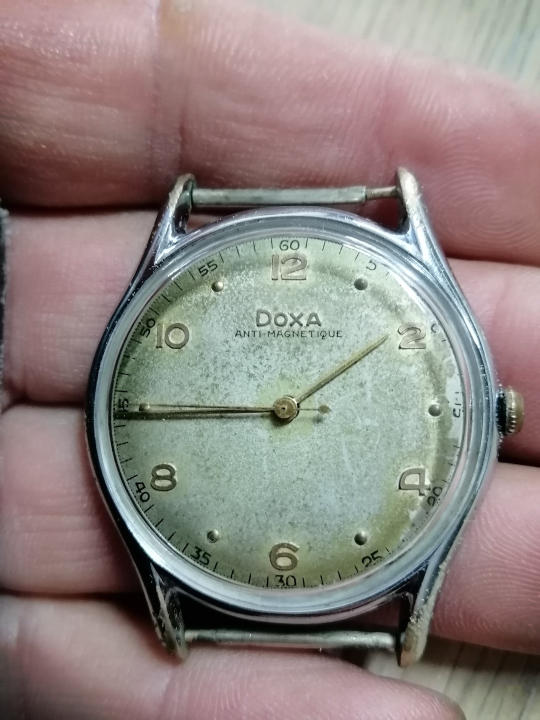 Vintage DOXA Antimagnetique Wrist Watch From 50' ETA 1147 Large 37mm ...