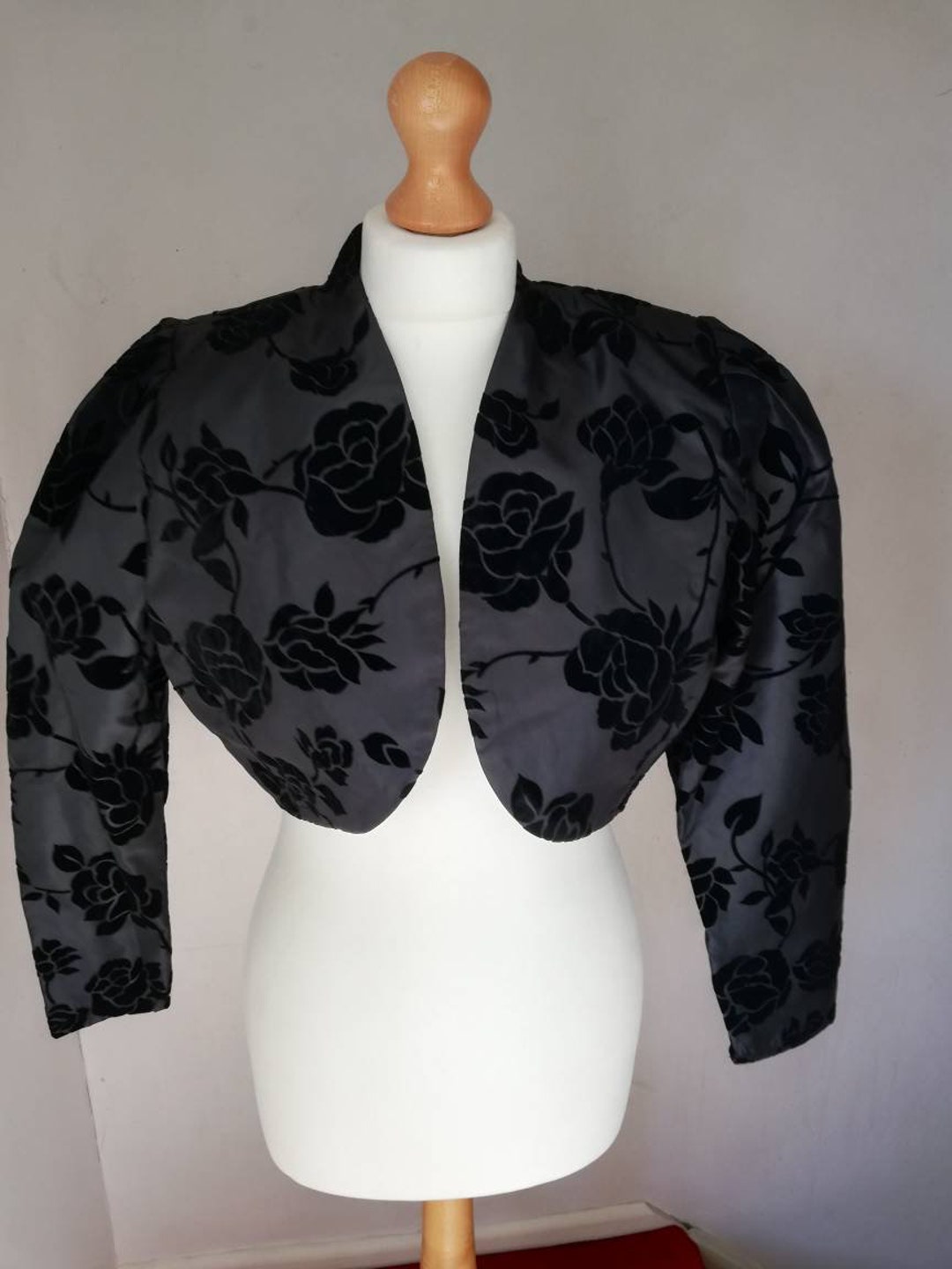 This is an 80s Bolero With Padded Shoulders. Sleeves Are Puffed. - Etsy UK