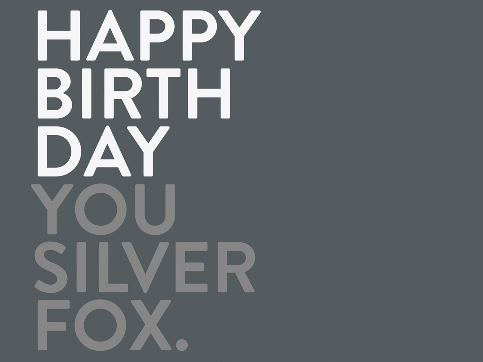 Happy Birthday You Silver Fox Birthday Card Birthday Card for Dad ...