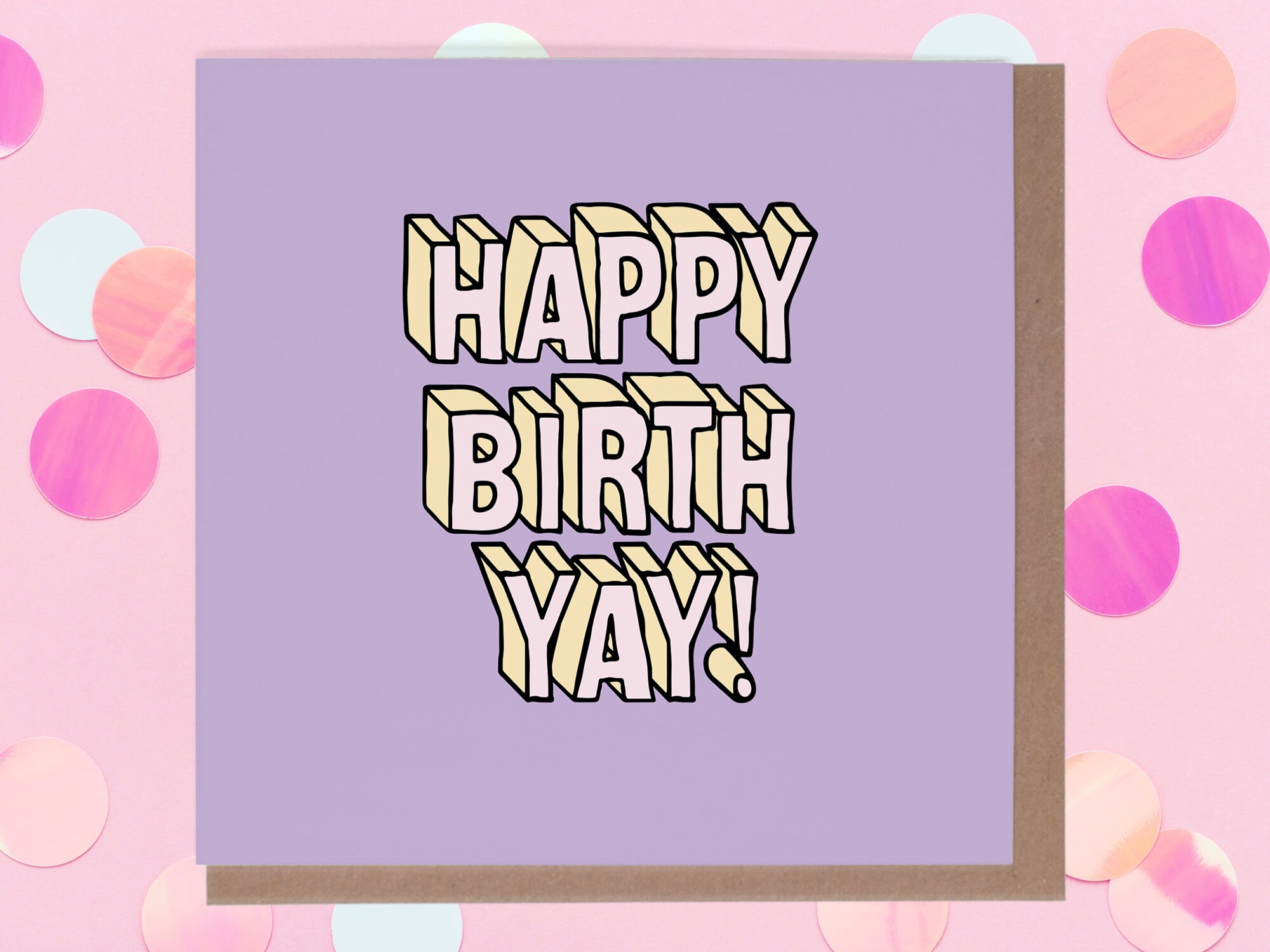 Happy Birth Yay Card Birthday Card Birthday Card Her Birthday Card Him ...
