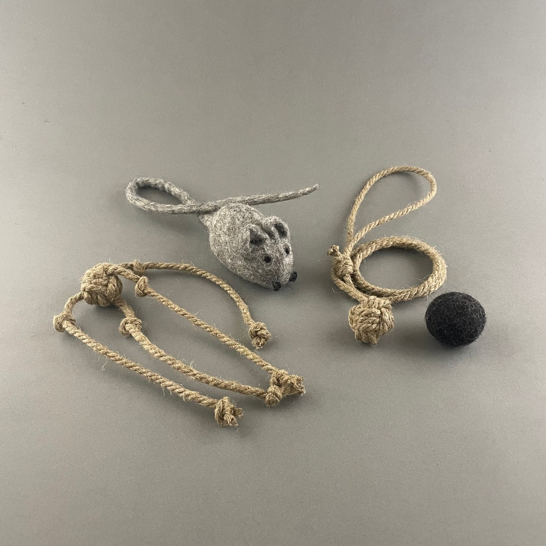 Natural Cat Toy Set With 4 Different Toys - Etsy