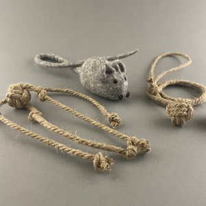 Natural Cat Toy Set With 4 Different Toys - Etsy