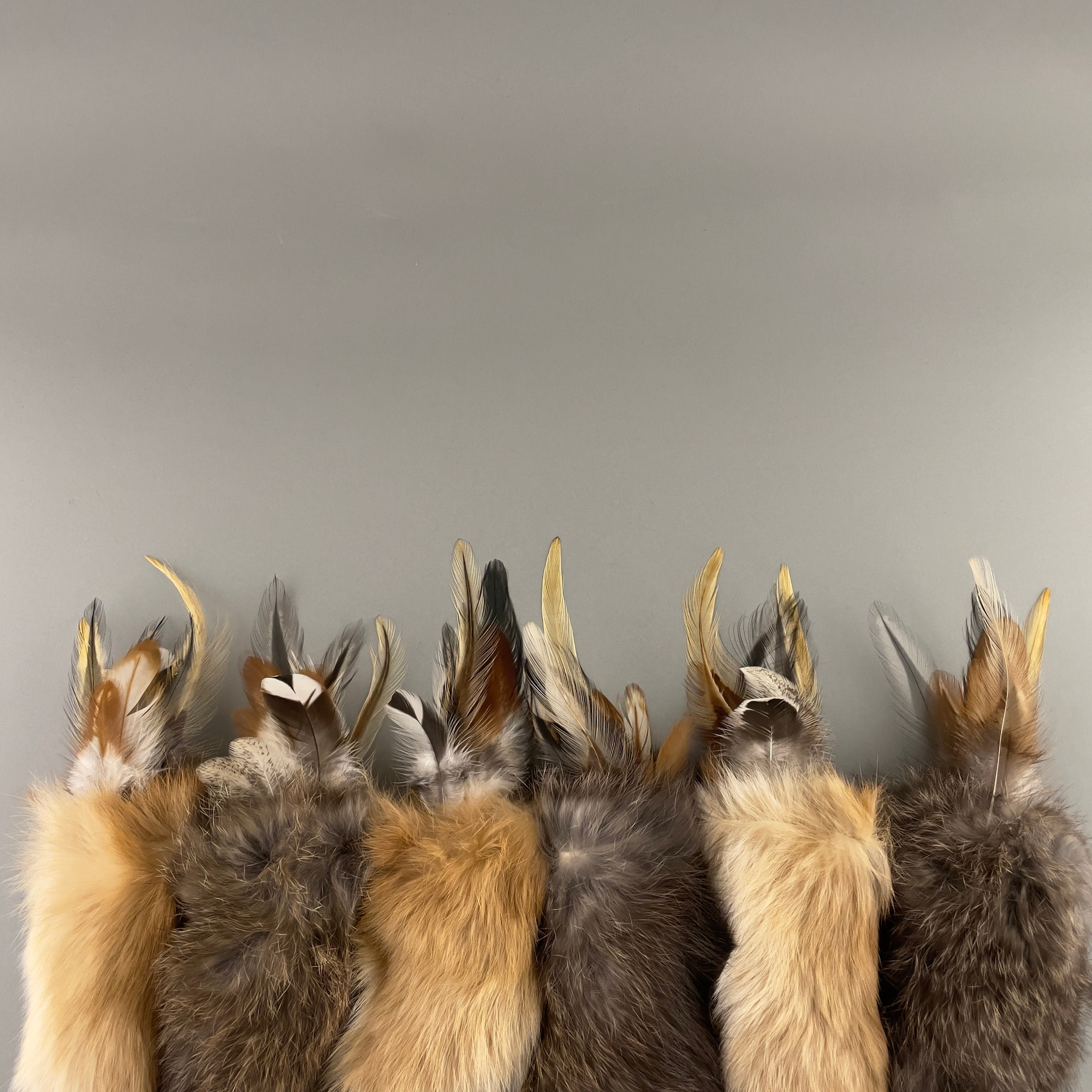 Rabbit Fur and Feathers Cat Kicker Toy Handmade Cat Toy From - Etsy