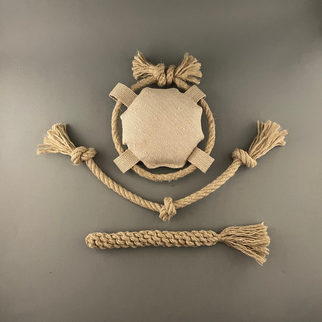 Natural Hemp Puppy Toy Set, Organic Dog Toys - Etsy Singapore