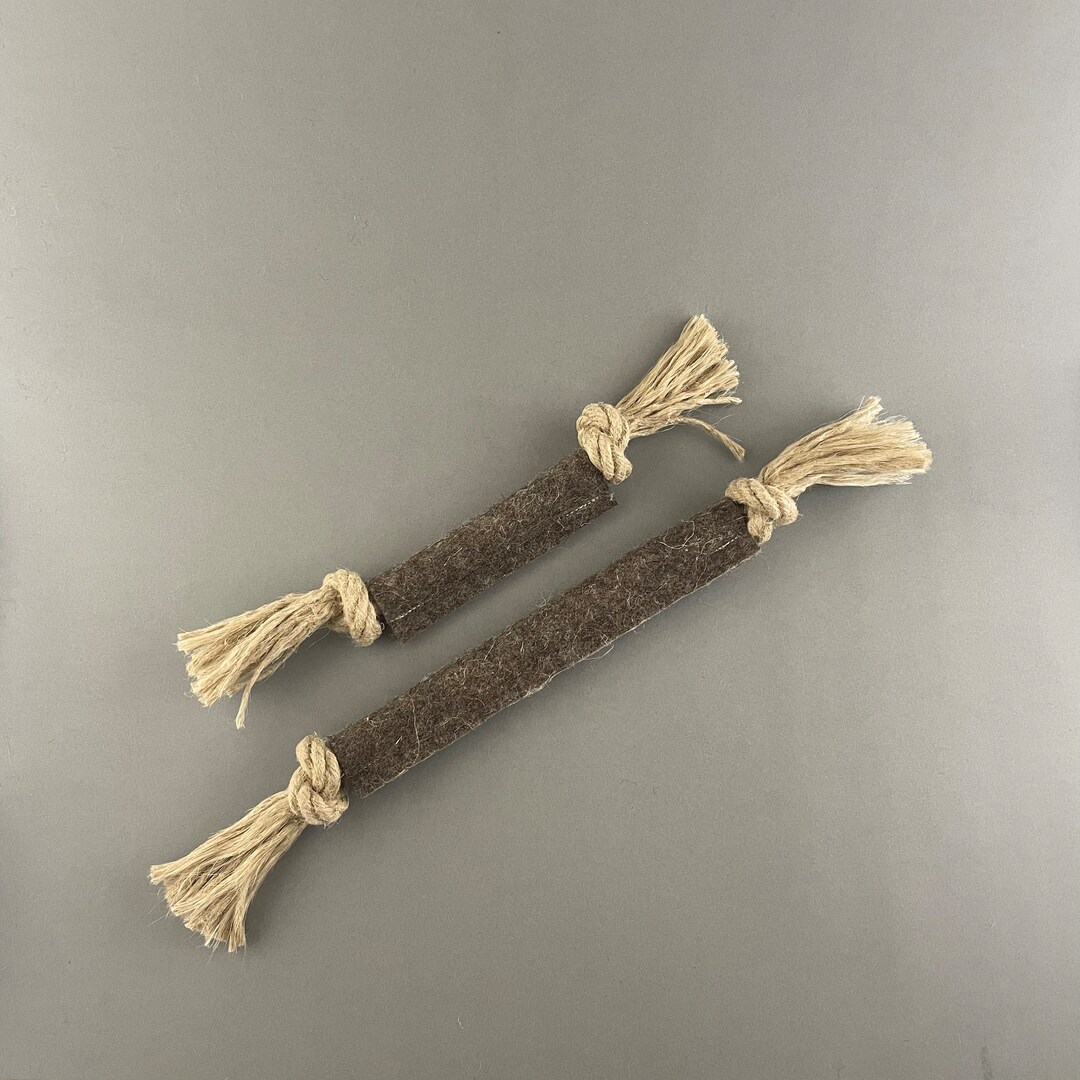 Natural Hemp Rope Dog Toy With Wool Felt in Different Sizes, Simple ...