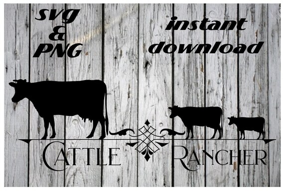 Cattle Rancher SVG PNG JPG Cattle Ranch Cricut - Etsy