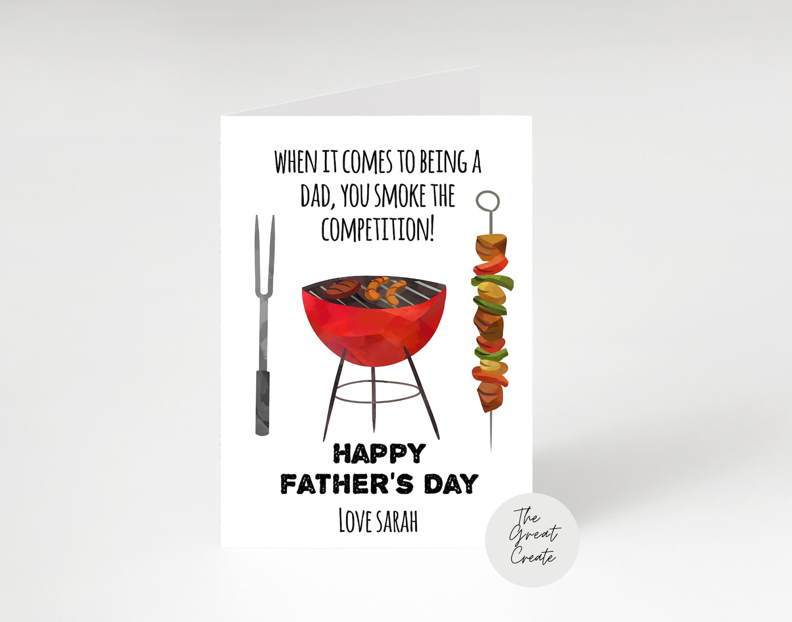 Fathers Day Card Bbq Card Printable Card Editable Card Etsy