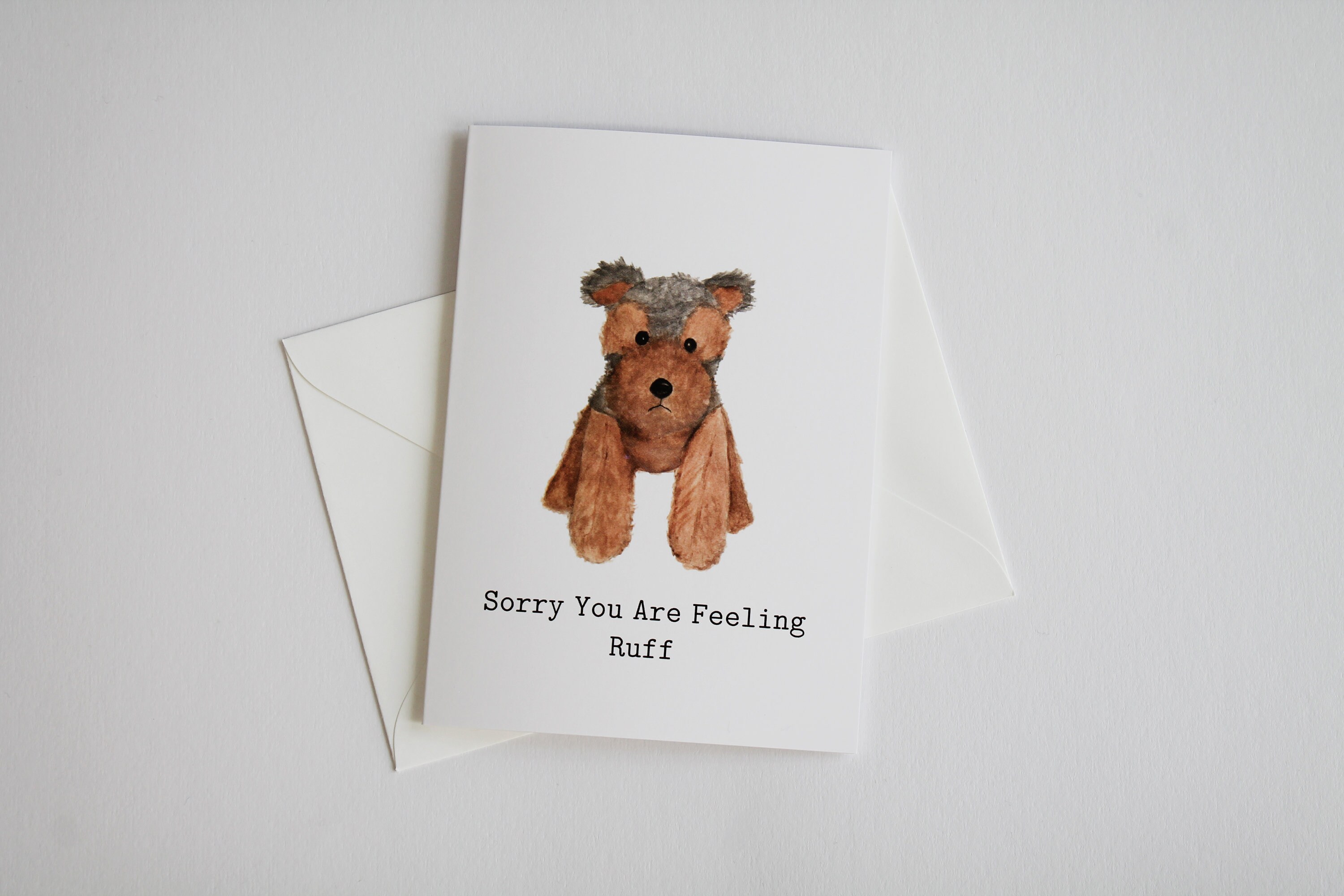 Sorry You Are Feeling Ruff Pun Get Well Soon Thinking of - Etsy