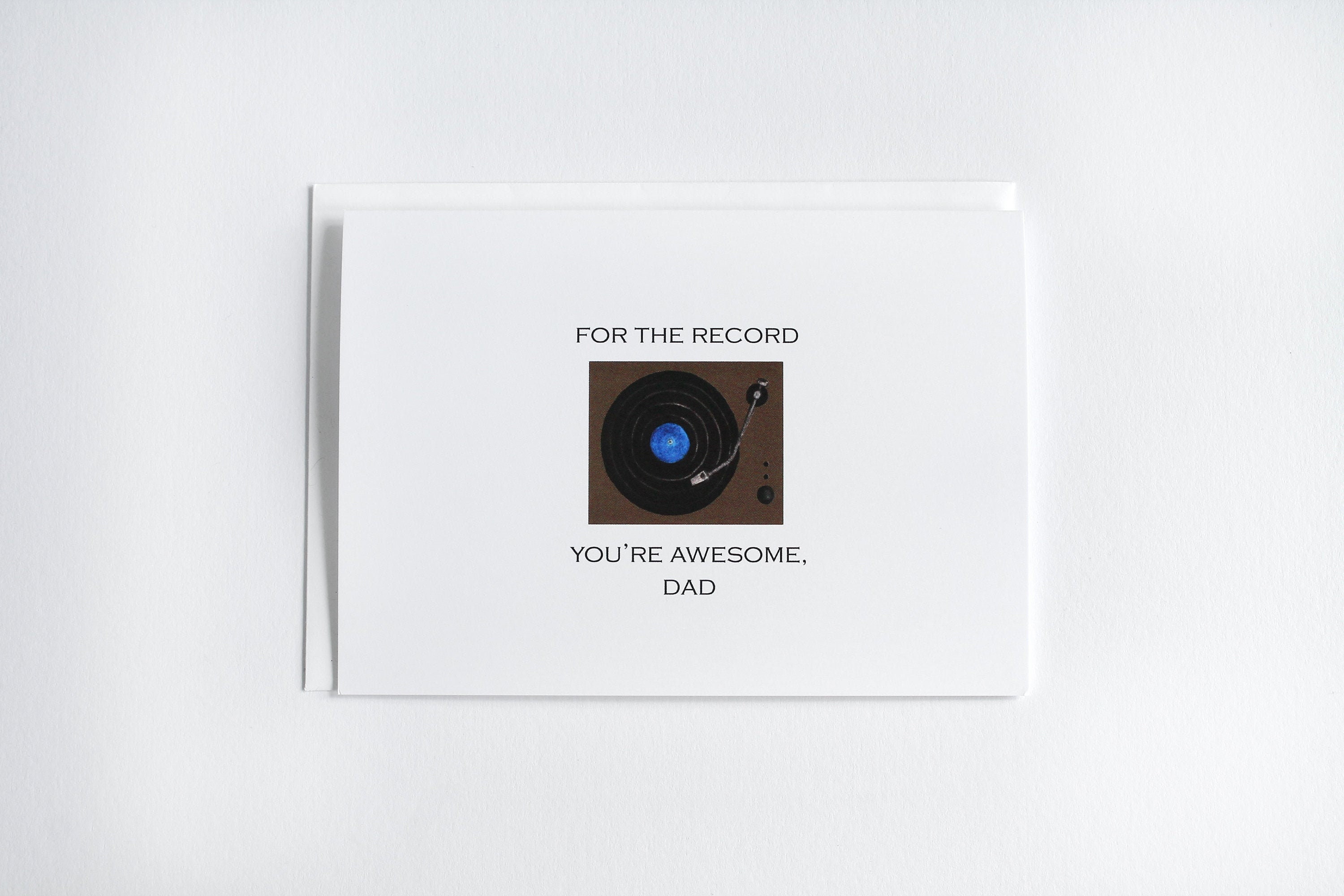 Father's Day Card, Birthday Pun Vintage Record Player Design for the ...