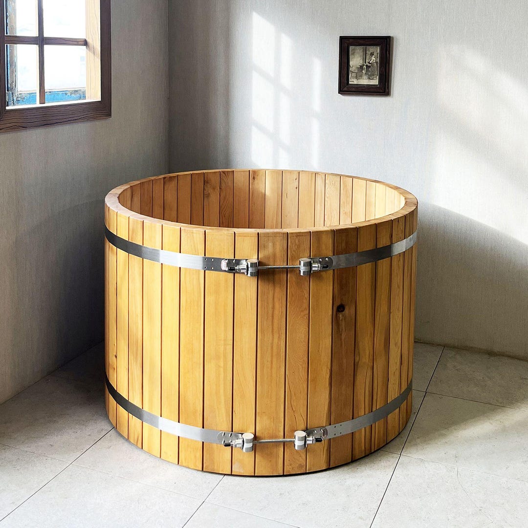 Cedar Hot Tub Barrel Type Indoor&outdoor Wooden Soaking Tub ...