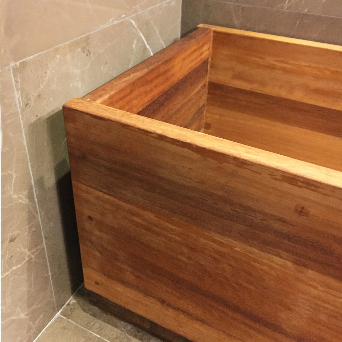 Ofuro Wooden Soaking Bathtub Iroko Wood Customizable | Etsy