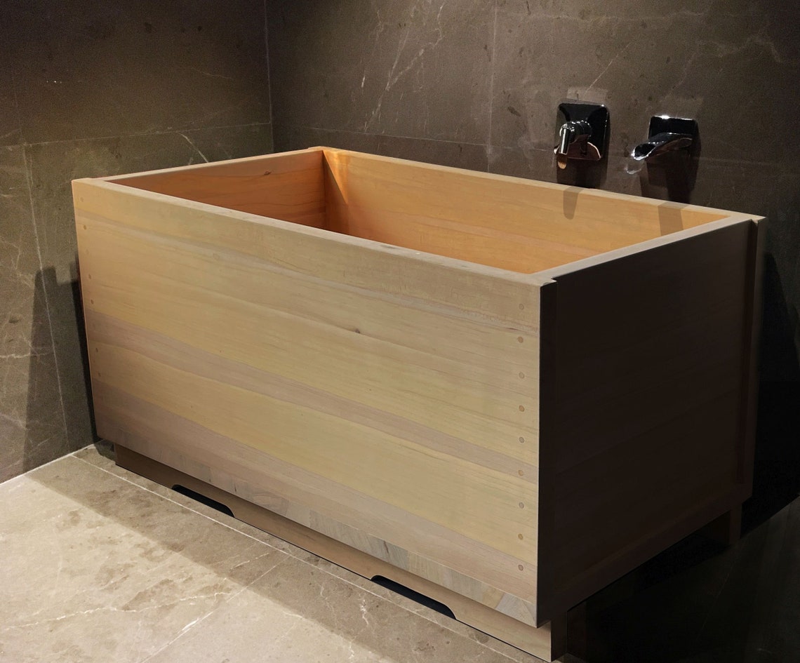 Cedar Tub Ofuro Wooden Soaking Bathtub Customizable - Etsy