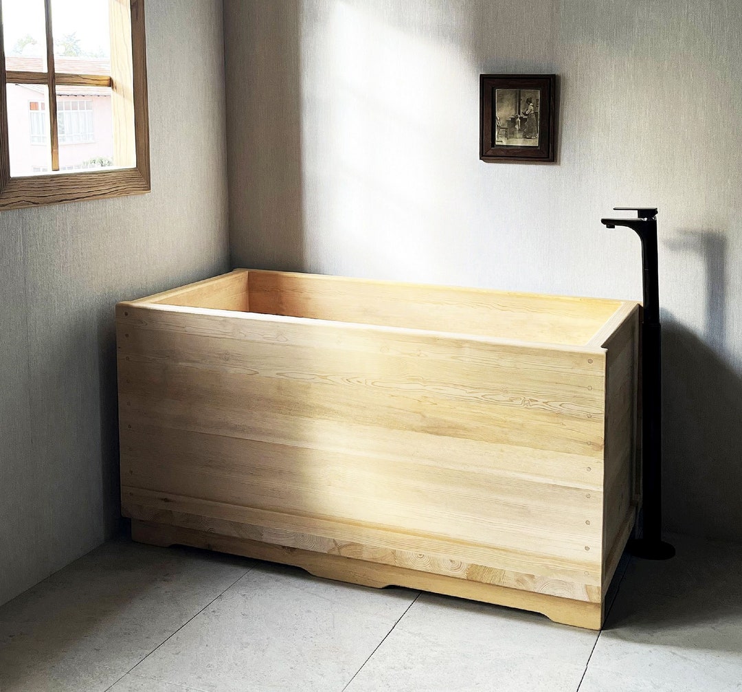 Cedar Tub Ofuro Wooden Soaking Bathtub Customizable - Etsy