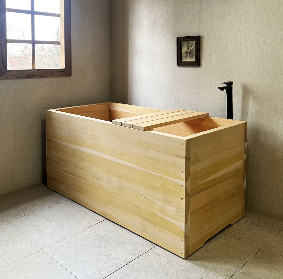 Cedar Tub Ofuro Wooden Soaking Bathtub Box Type Customizable - Etsy