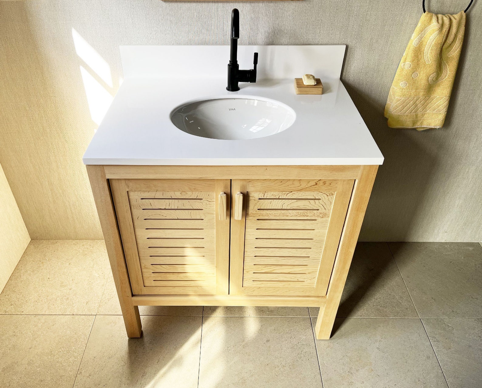 Cedar Wood Bathroom Vanity Cabinet With 2 Ventilated Doors - Etsy