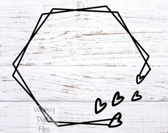 Hexagon Frame Svg File, Hexagon Svg, Sketch Hexagon, Name Frame ...