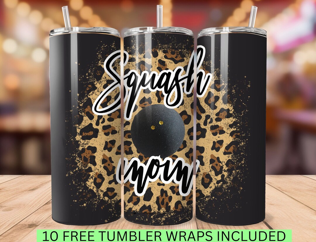 Squash Mom No.1 Tumbler Design, 20 Oz Tumbler Wrap, Sublimation Design ...