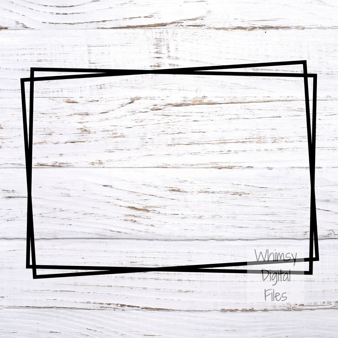 Double Rectangular Frame SVG and PNG - Etsy