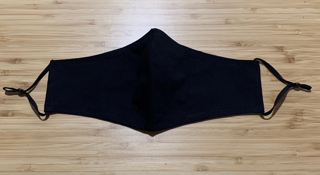 Adult Cotton Three Layer Face Mask - Solids - Etsy