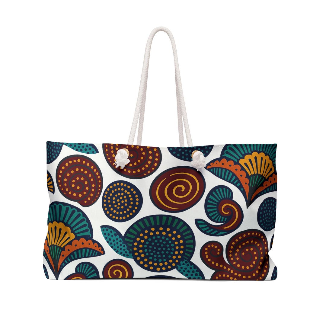African-inspired Weekender Bag: Stylish Travel Tote, Overnight Bag - Etsy