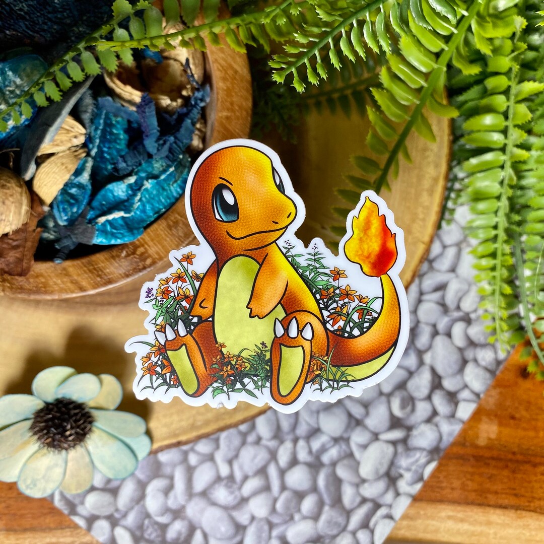 Charmander Sticker Foliage Series Waterproof/uv Protected - Etsy