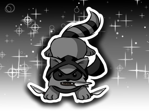 Raccoon Rogue Sticker - Etsy