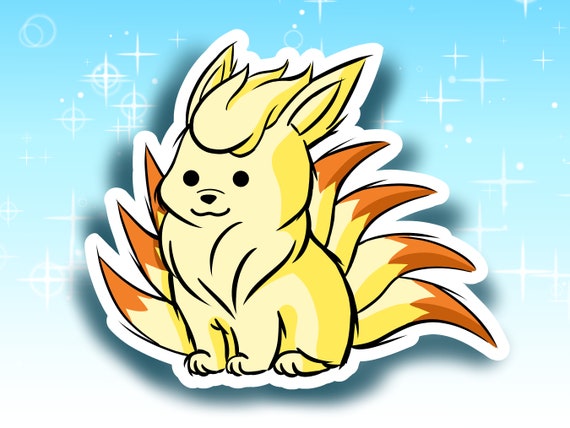 Ninetales Waterproof Sticker | Etsy