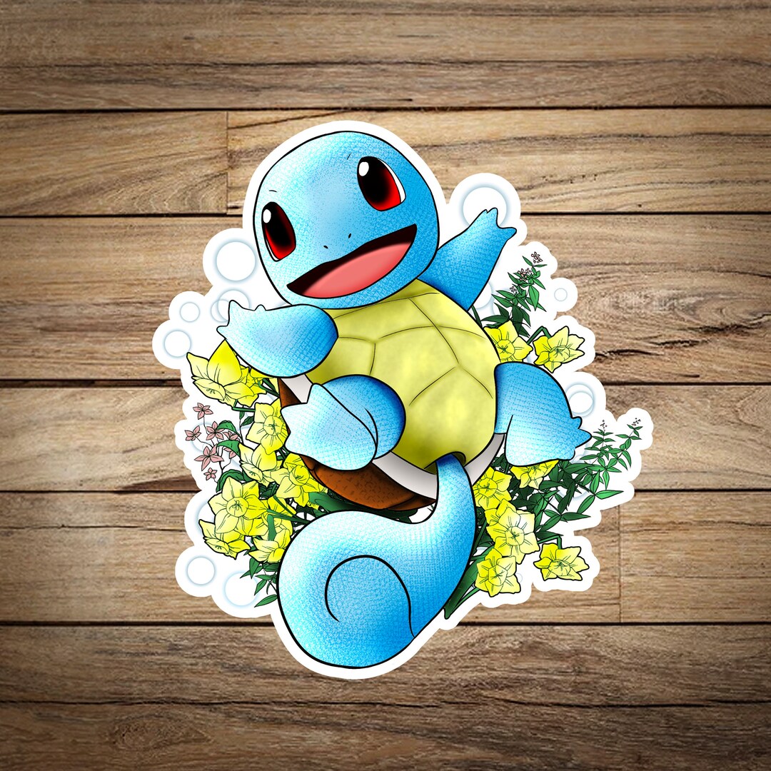 Squirtle Sticker Waterproof/uv Protected - Etsy
