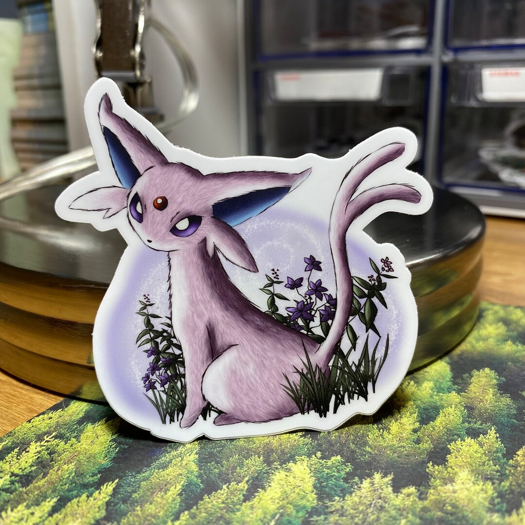 Espeon Sticker Foliage Series Waterproof/uv Protected - Etsy
