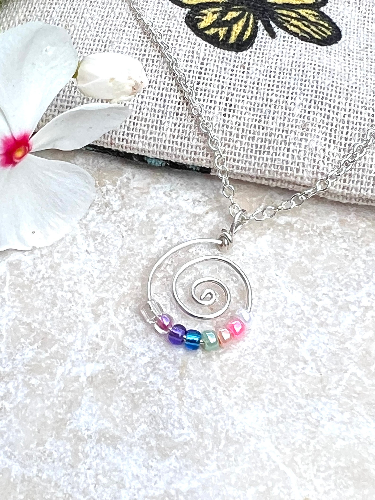 Fidget Jewelry Set: Calming 9-bead Spinner Ring & Necklace - Etsy