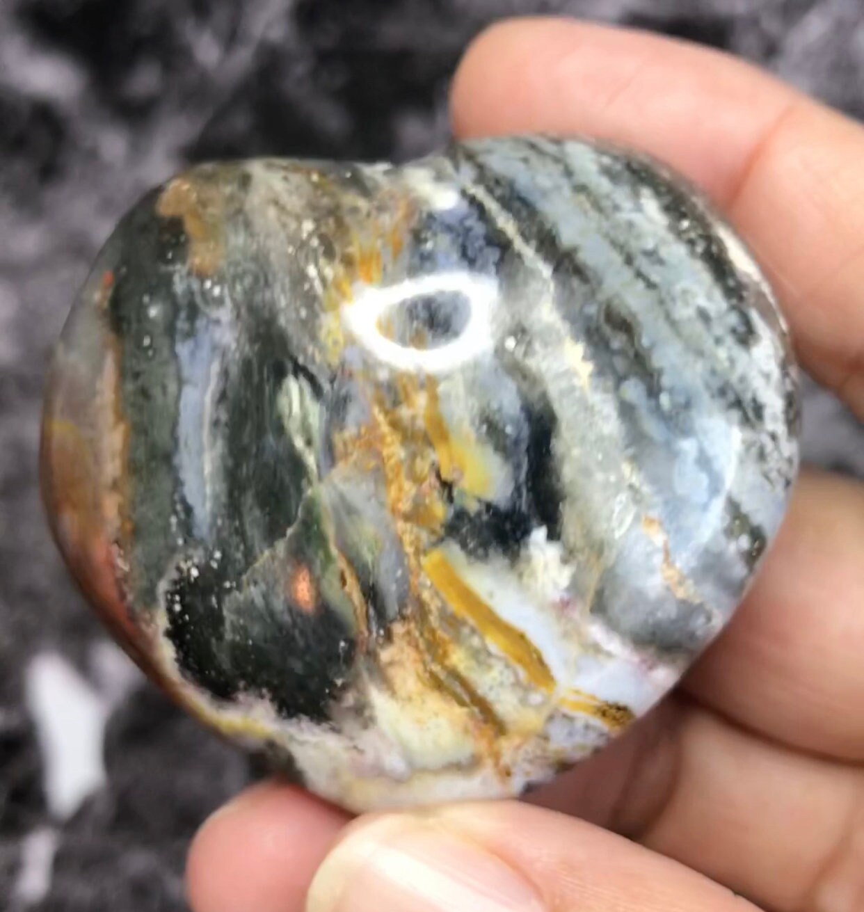 Beautiful Ocean Jasper Heart Hearts From Madagascar - Etsy