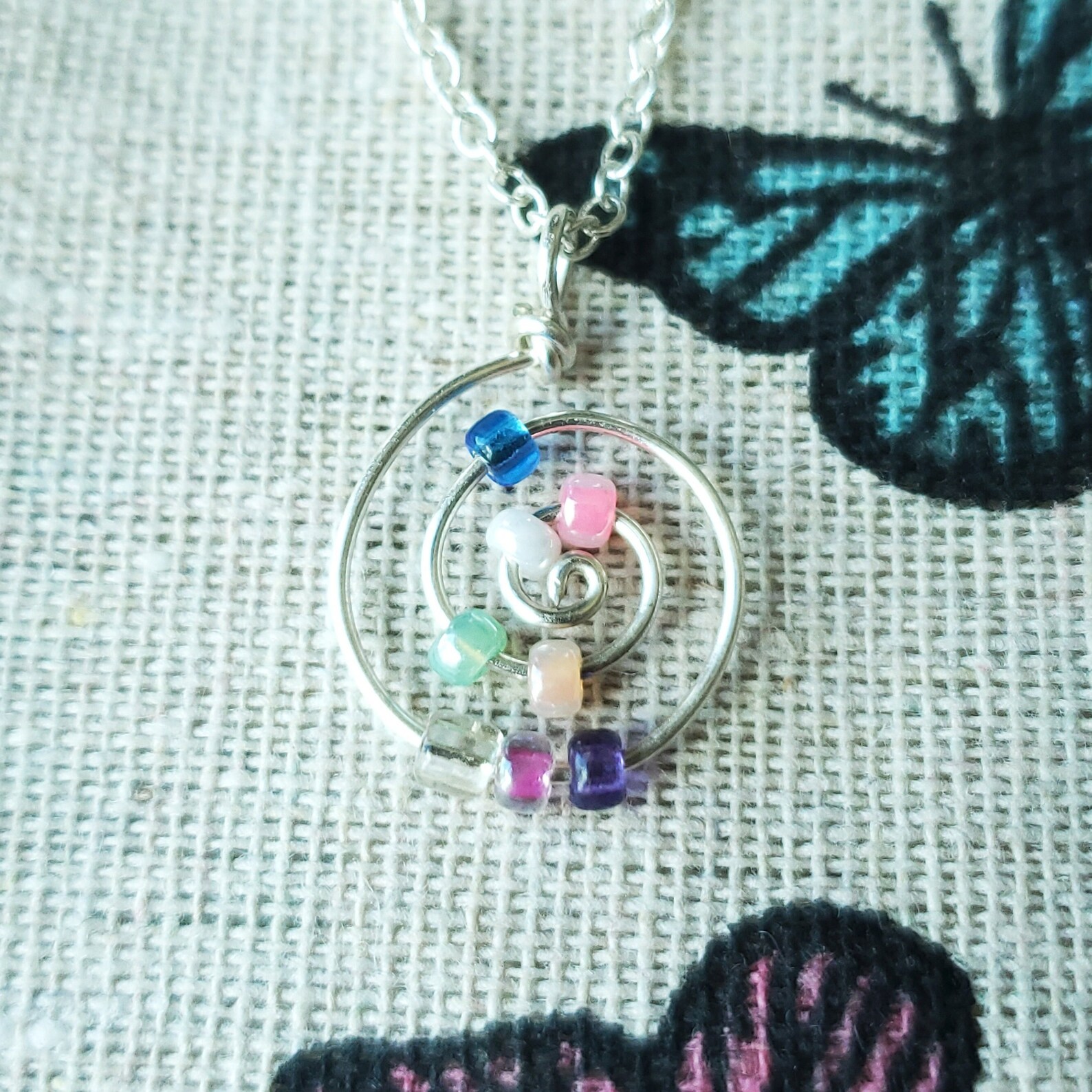 Fidget Jewelry Set: Calming 9-bead Spinner Ring & Necklace - Etsy