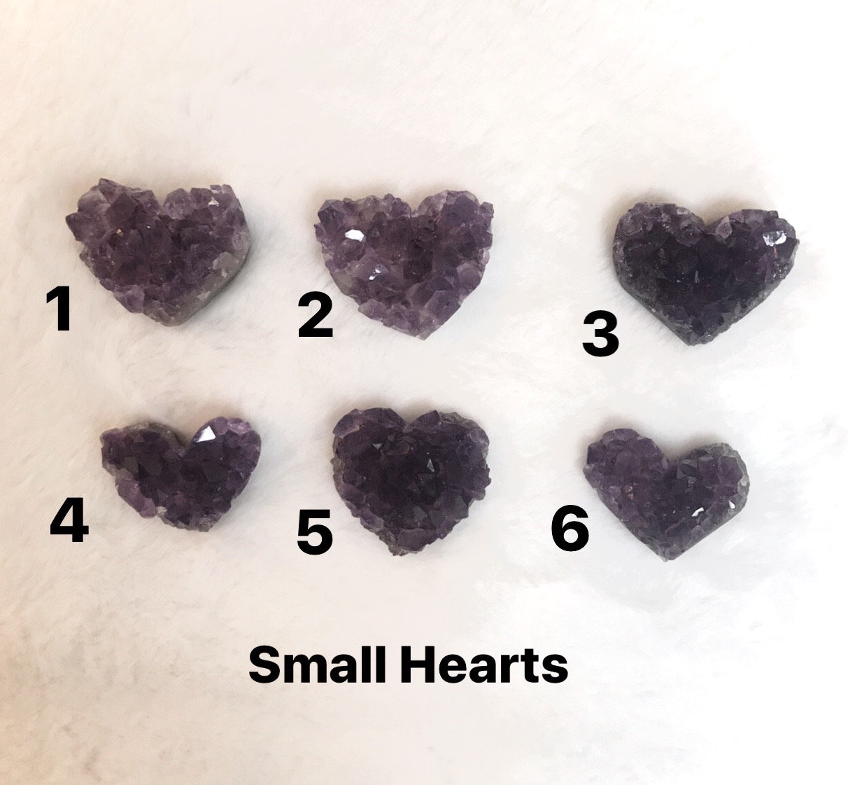 Amethyst Crystal Heart Clusters Cute Purple Lavender Mini | Etsy