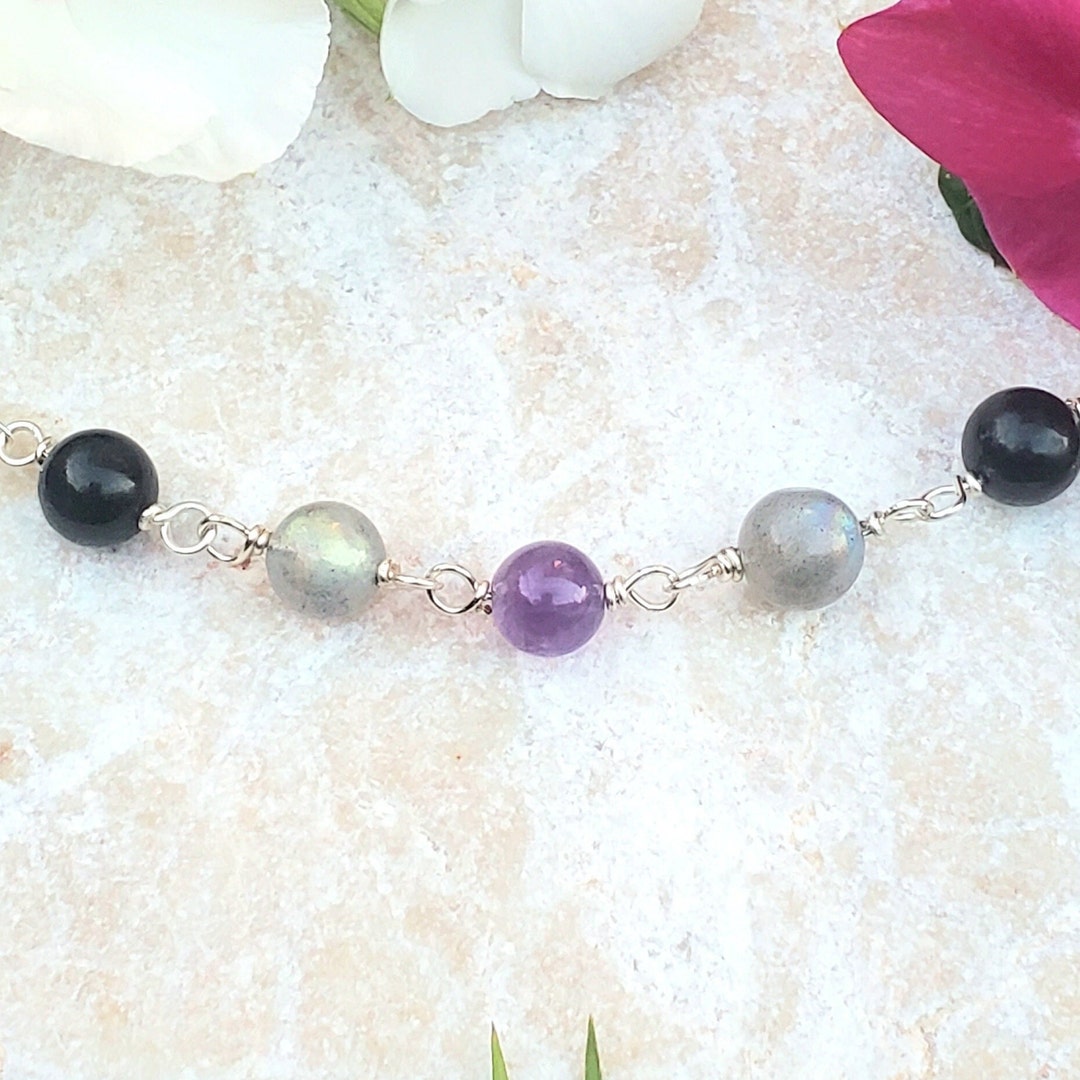 EMPATH PROTECTION BRACELET | Protection Crystal Stone Jewelry ...