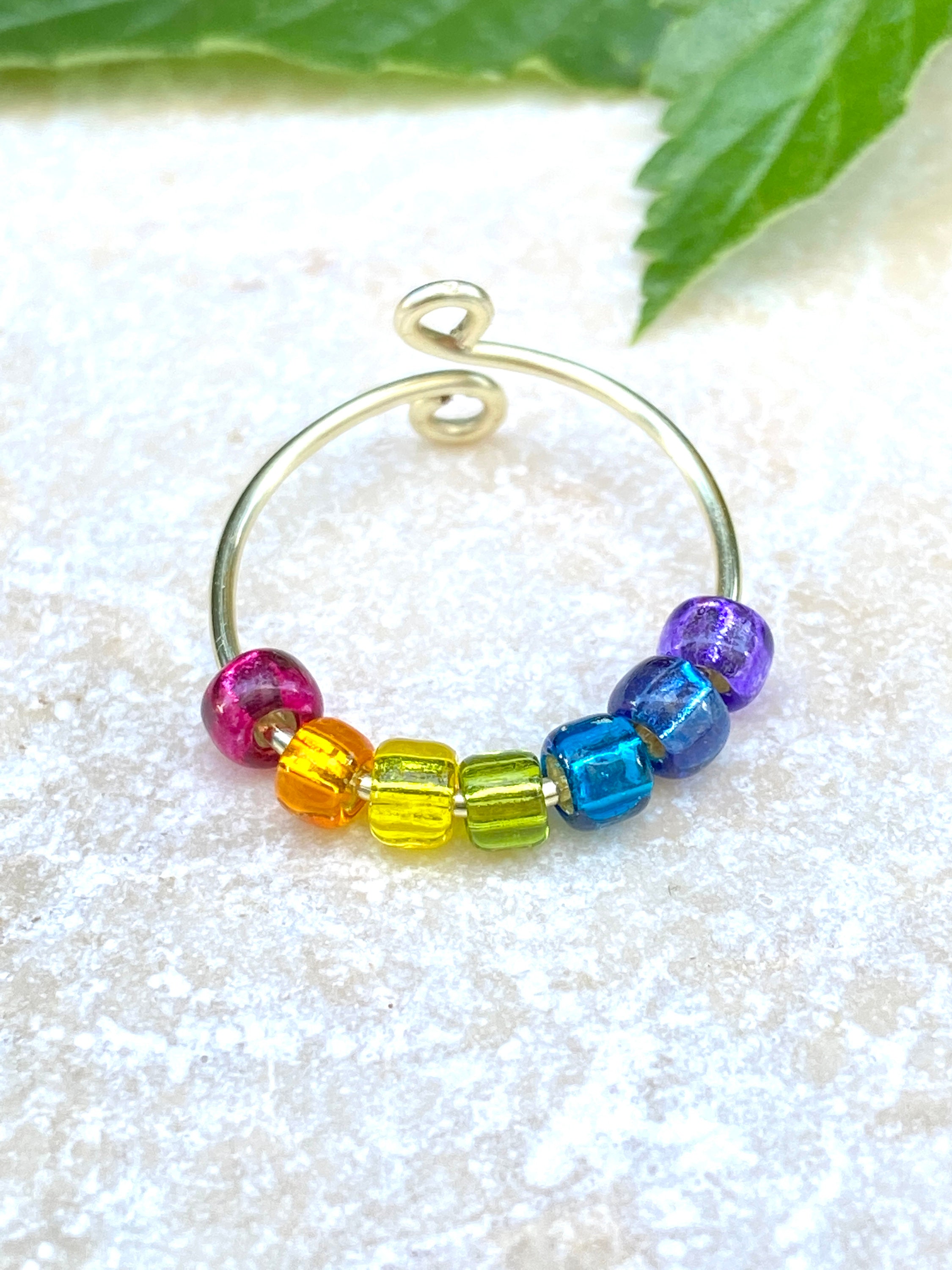 KIDS FIDGET RING in Rainbow Colors & Adjustable Sizes Wire - Etsy